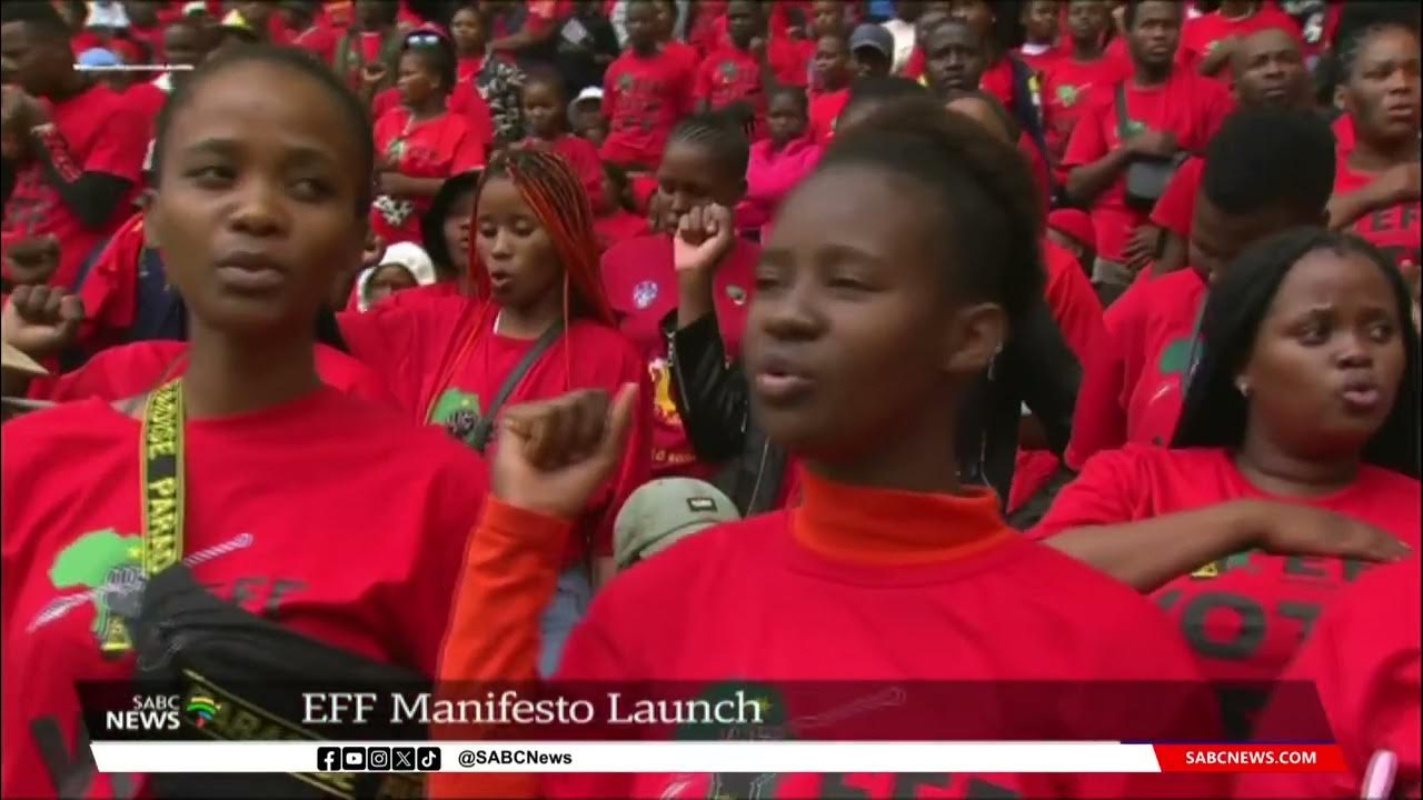 EFF launches its election manifesto for the 2024 general elections at the Moses Mabhida stadium ...