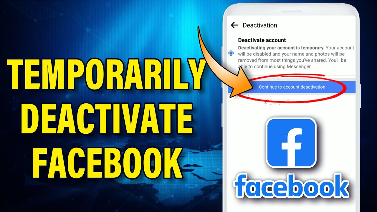 How To Temporarily Deactivate Facebook Account 2022 - YouTube