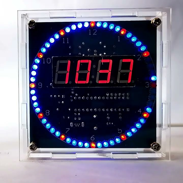 ICStation DS1302 DIY Rotating LED Clock #shorts - YouTube