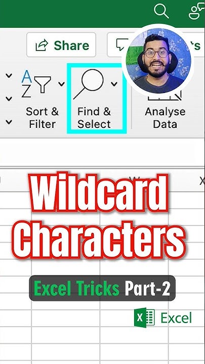 Find and Select Using Wildcard Characters - YouTube