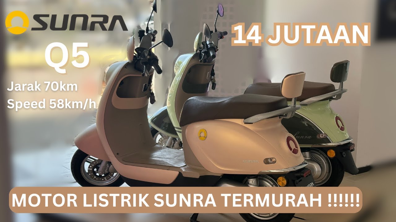 MOTOR LISTRIK SUNRA TERMURAH | Sunra Q5 Test Ride - YouTube