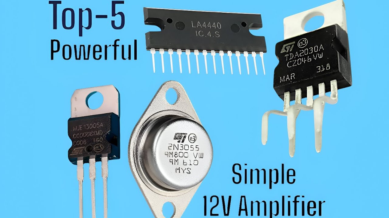How to make 5 simple amplifier circuits at home | How to make 12v Audio ...