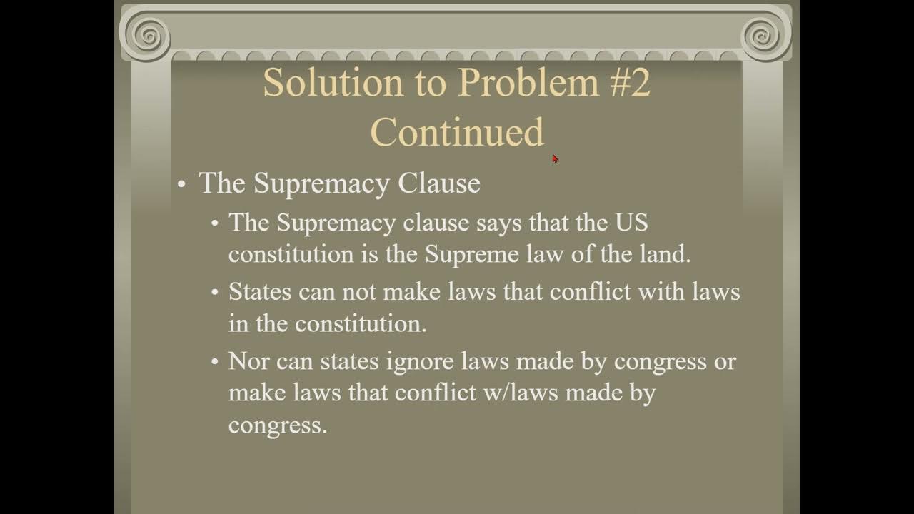 How does the Constitution fix the problems of the Articles of ...