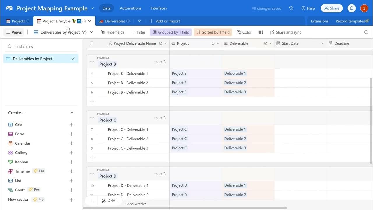 Airtable - Project Repeating Task Example - YouTube