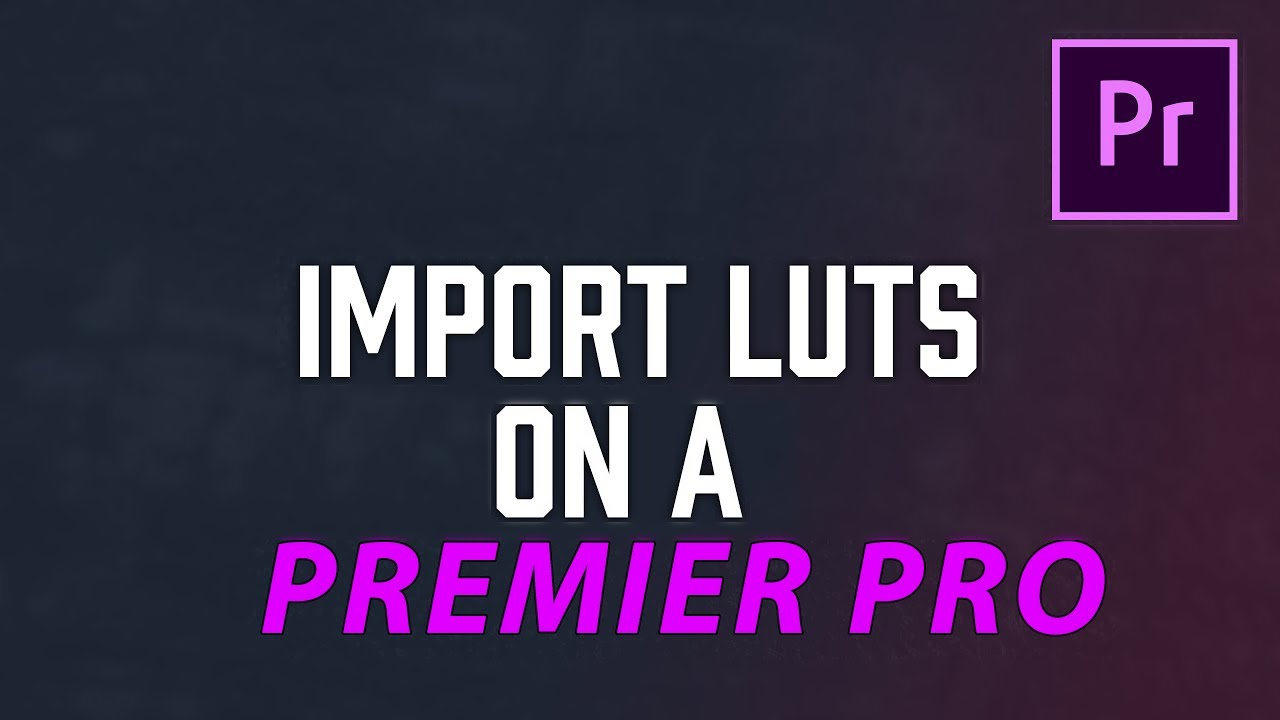 HOW TO INSTALL LUTS IN PREMIER PRO | add lut premiere pro - YouTube