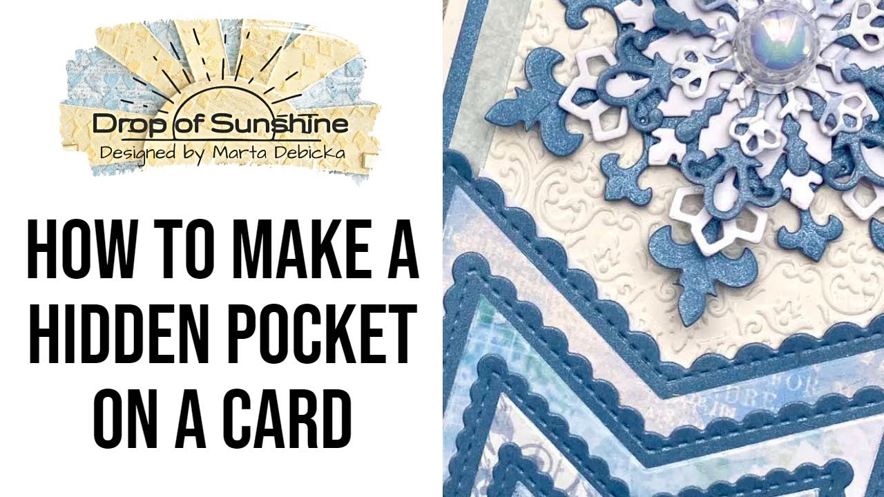 Easy way to make a hidden pocket on a card... christmas card idea which ...