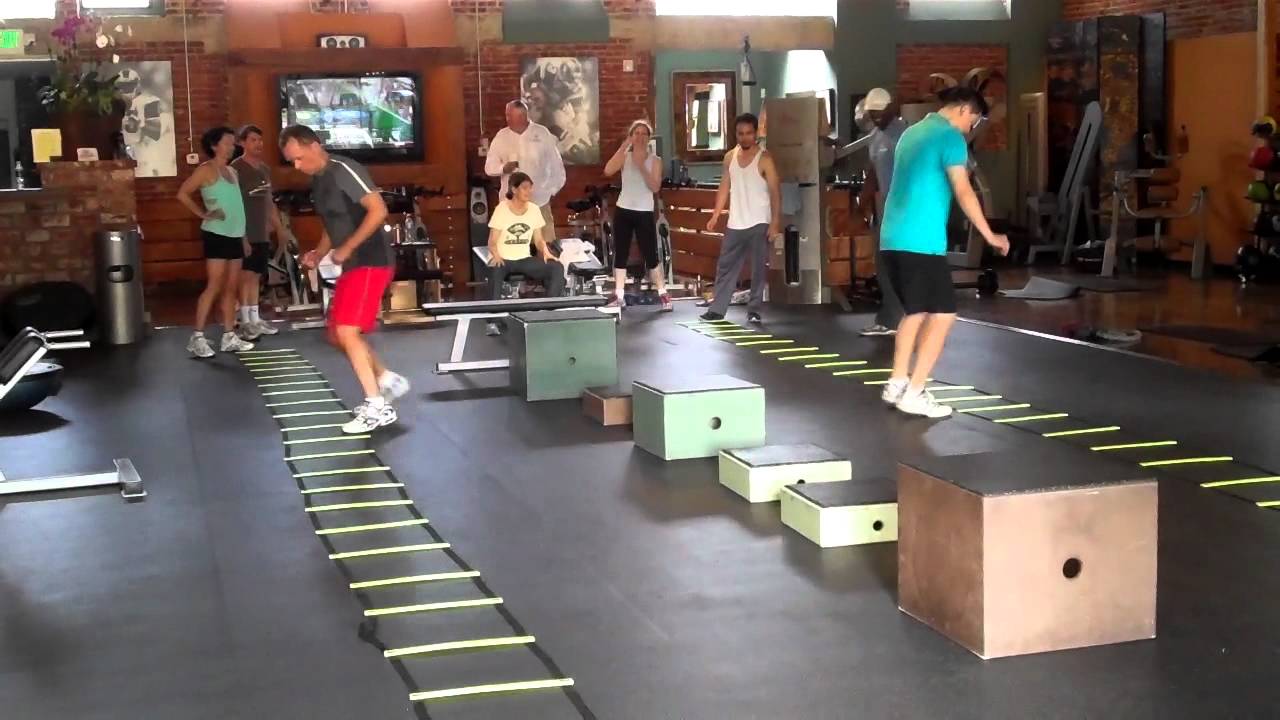 Quick feet on the ladder relay race. - YouTube