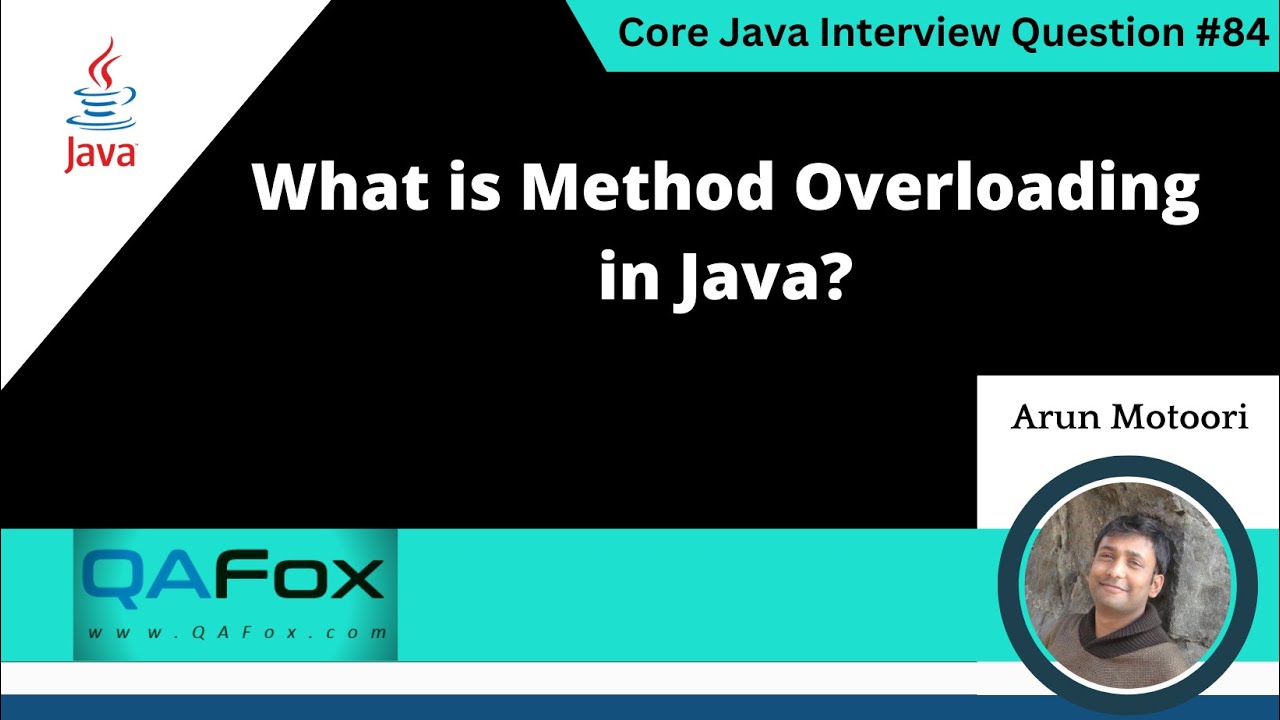 What Is Method Overloading In Java Core Java Interview Question 84 Youtube 7773