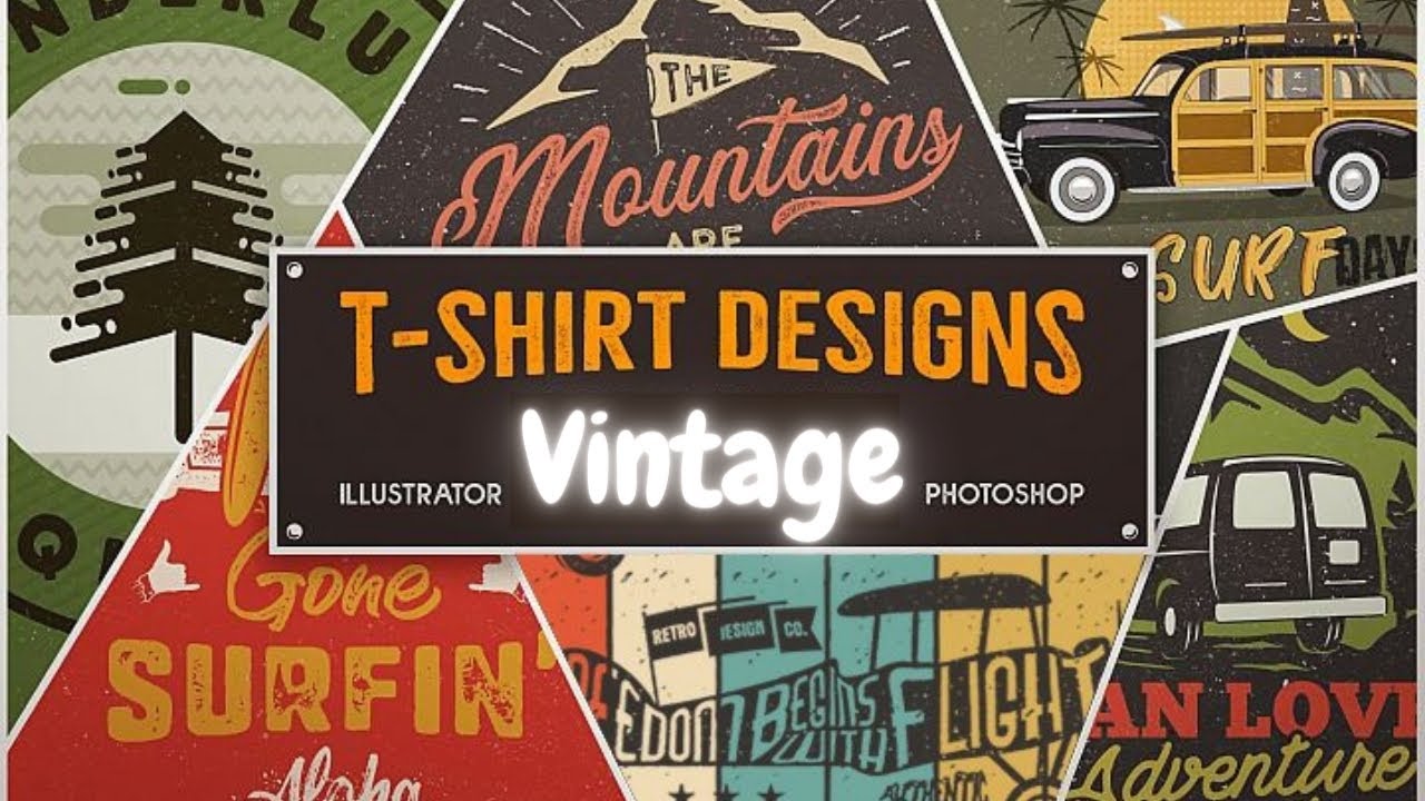How to Design Vintage T Shirts in Photoshop - YouTube