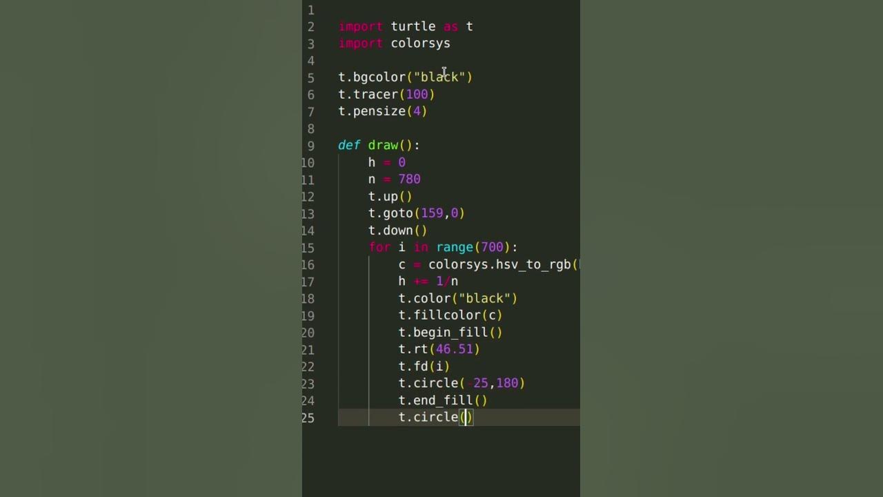Rotating Graphics Design Through Python Turtle Pythonshorts Codingshorts Pythonprojects 