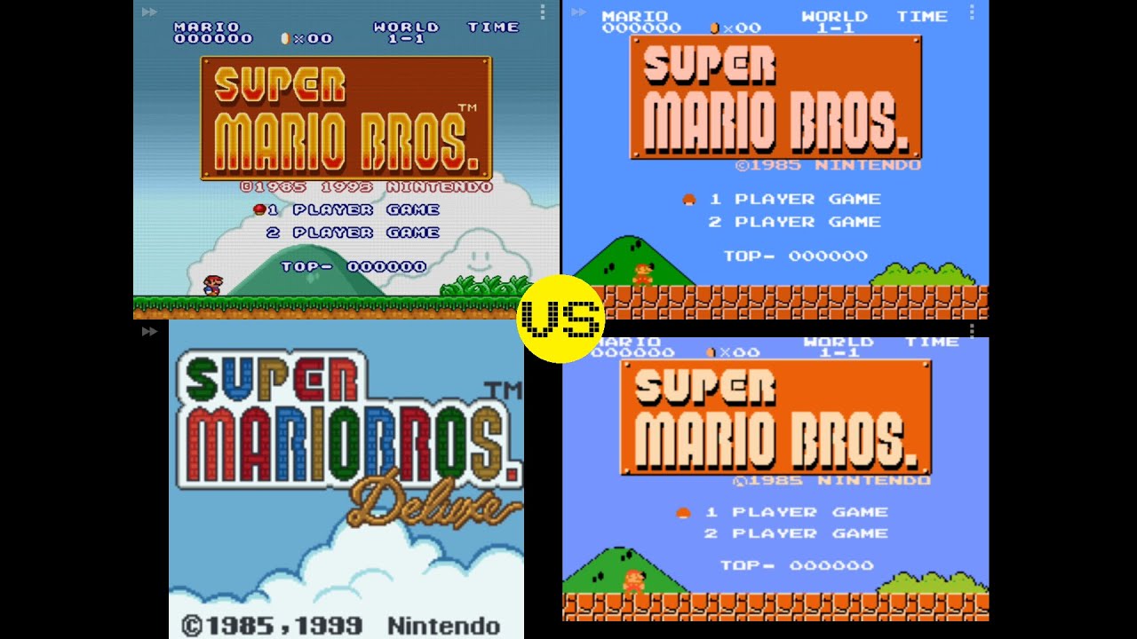 Super Mario Bros. SNES VS NES VS GBC VS GBA | World 1 - YouTube