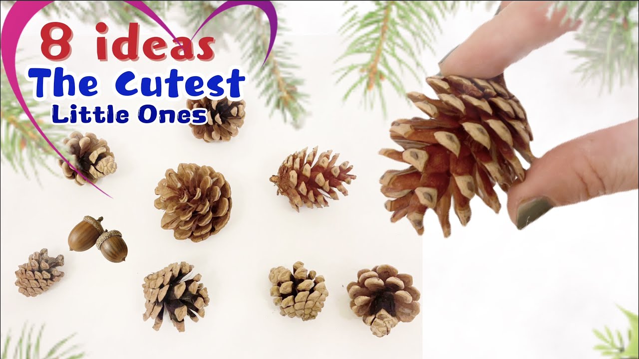 So cute! 8 Tiny Pine Cone Crafts for Christmas and Home Decor 🎄🧑‍🎄💜 - YouTube