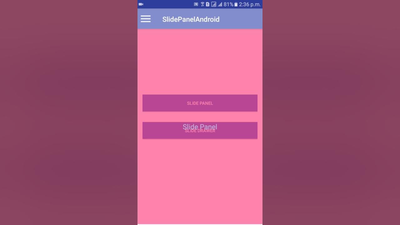 SlidePanelLayout vs DrawerLayout for slide menu in android - YouTube