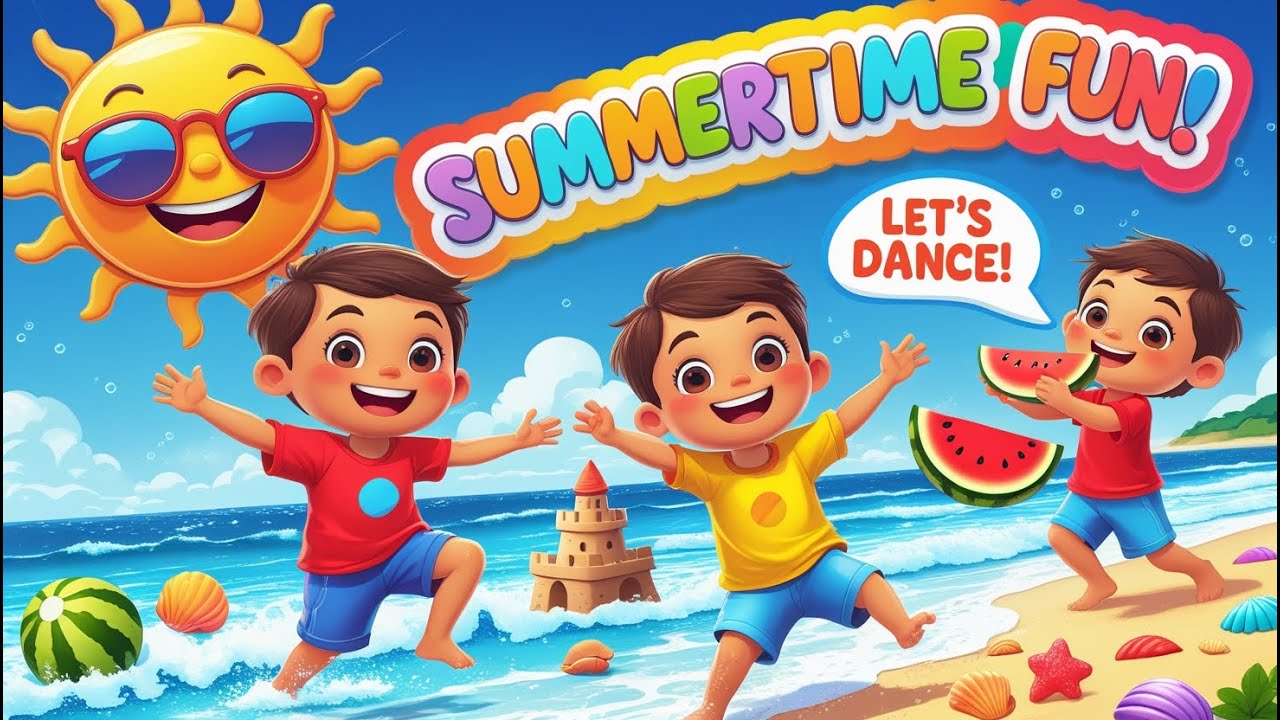 Summertime Fun Song for Kids | Summer Dance, Beach Play & Sunshine Song ...