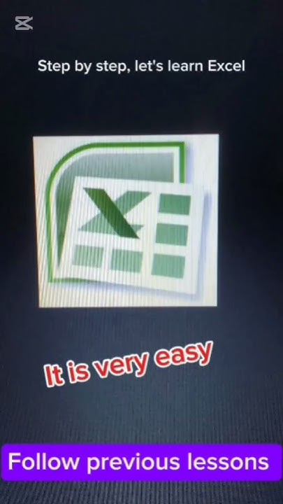 Step by step learn Excel #excel #excel learn - YouTube