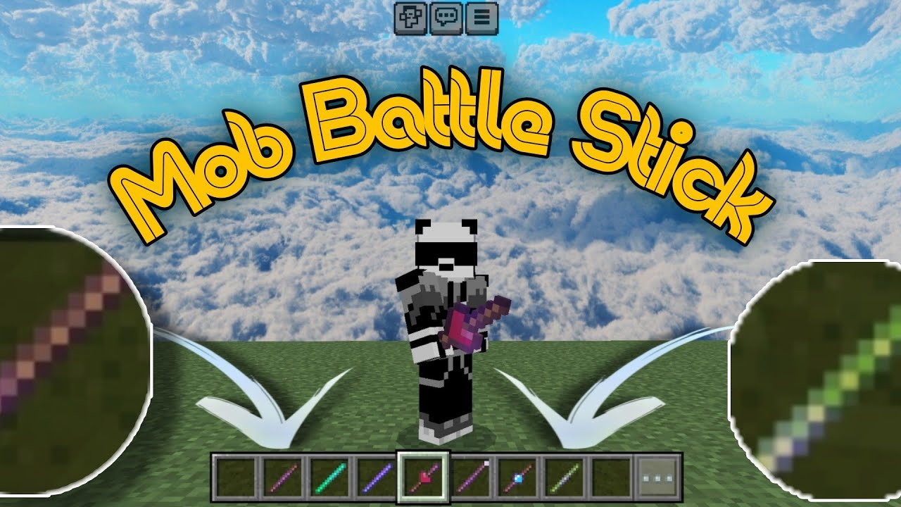 BATTLE STICK MOD IS HERE! 💥Minecraft PE Mod: Mob Battle Stick Mod 💯 MOB ...