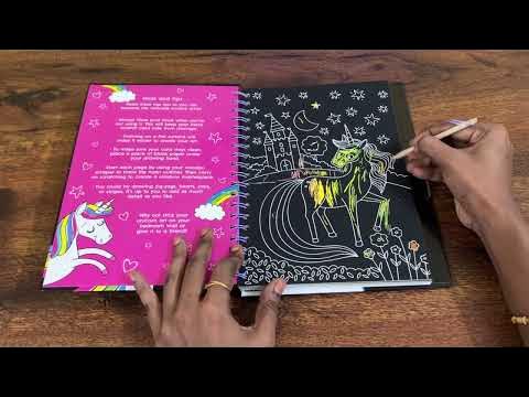 Scratch art unicorns - YouTube