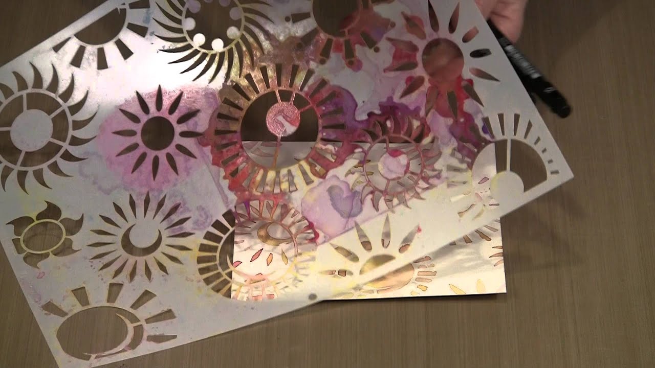 Watercolor Magic: Stencils And The Gel Press Plate by Joggles.com - YouTube
