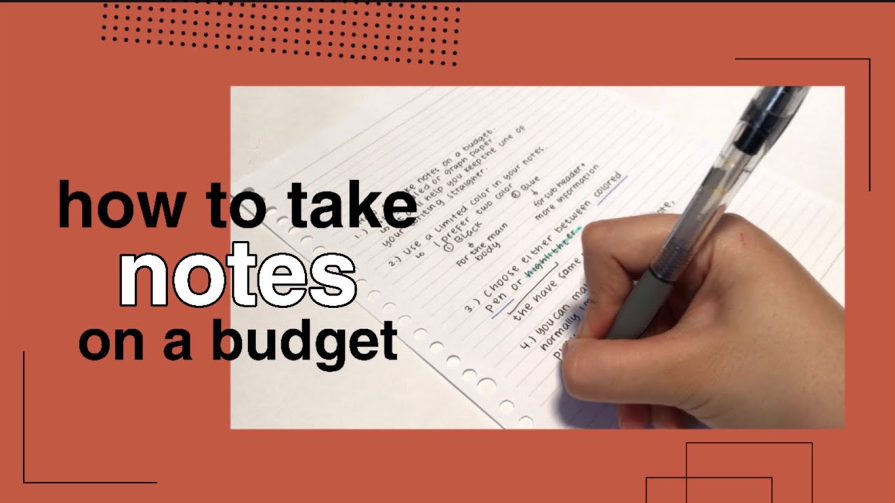 how to make notes on a budget, low budget edition —tips ...