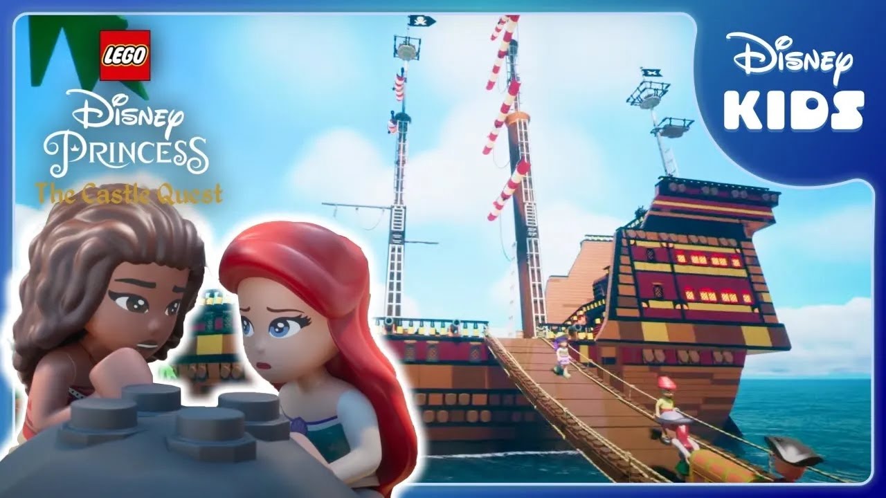 Vaiana e Ariel trovano una nave dei Pirati 🏴‍☠️ | LEGO Disney Princess ...