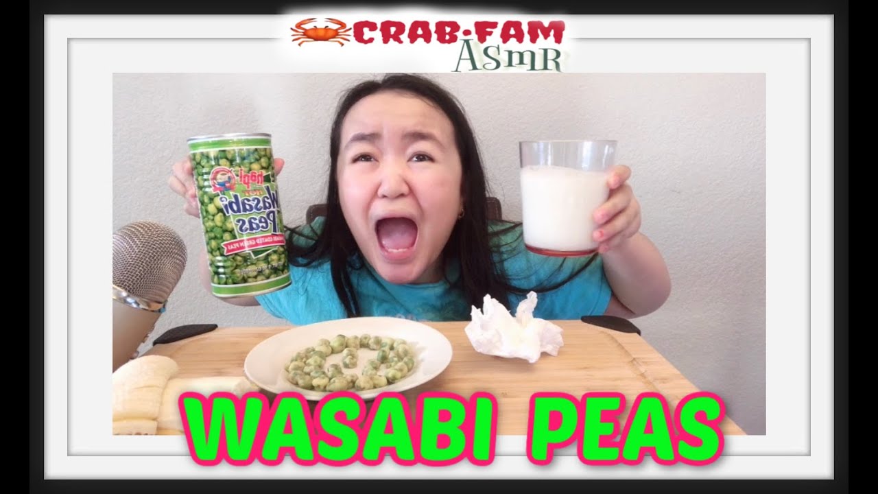 CrabFamASMR | Wasabi Peas Asmr Challenge - YouTube