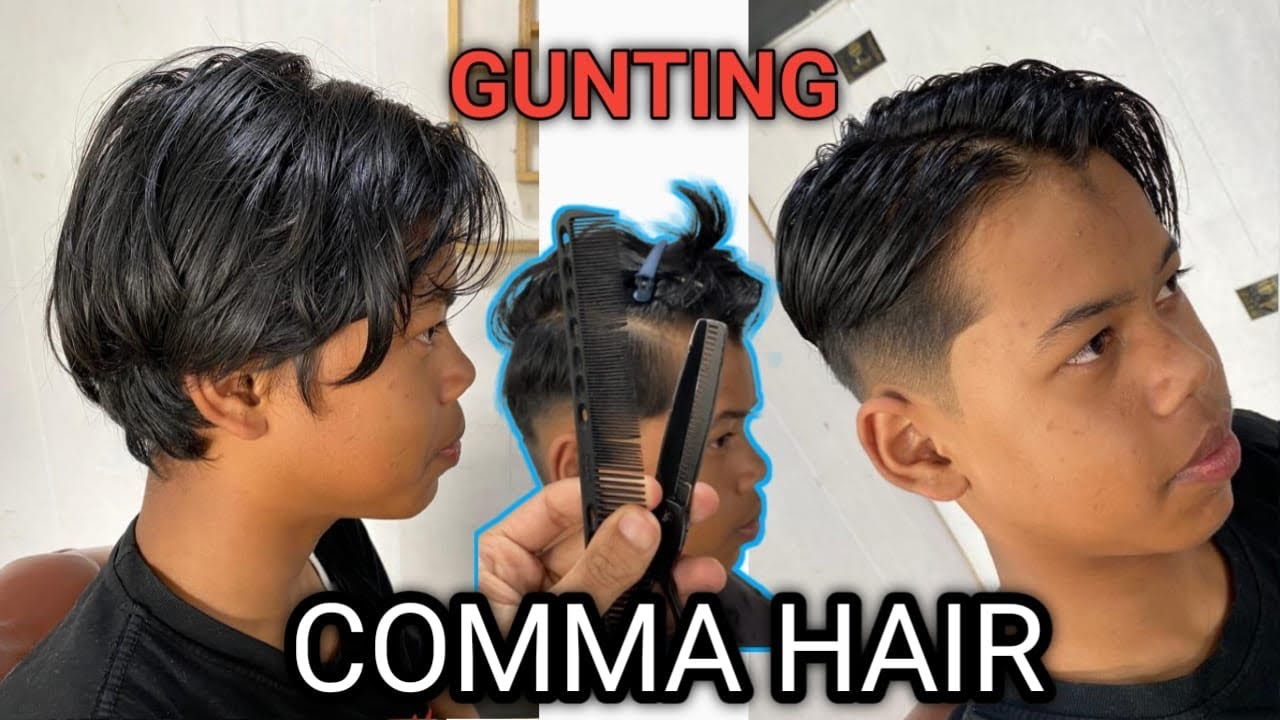 CARA POTONG COMMA HAIR 🔥‼️GAMPANG FULL PENJELASAN TUTORIAL #barbermat ...