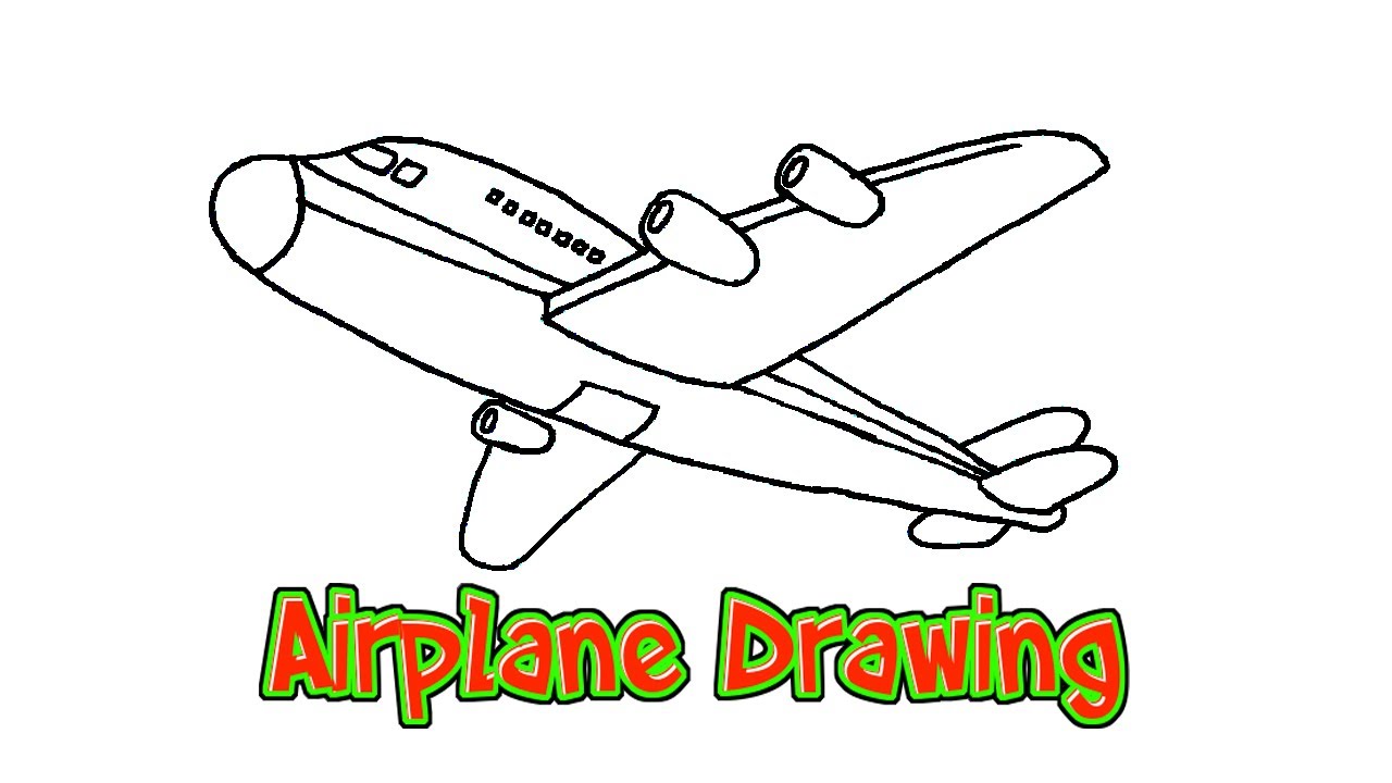 How to draw airplane in just 10 minutes | Easy Drawing Tutorial - YouTube