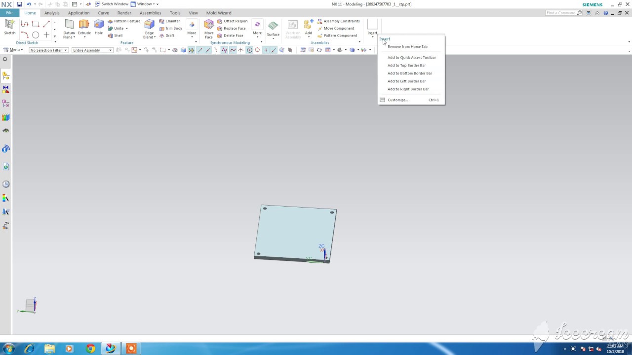 Customize command in nx | Set command in nx | Set all Manu bar and ...