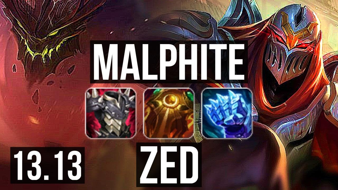 MALPHITE vs ZED (MID) | 300+ games, 8/4/14, 900K mastery, Rank 11 Malph ...