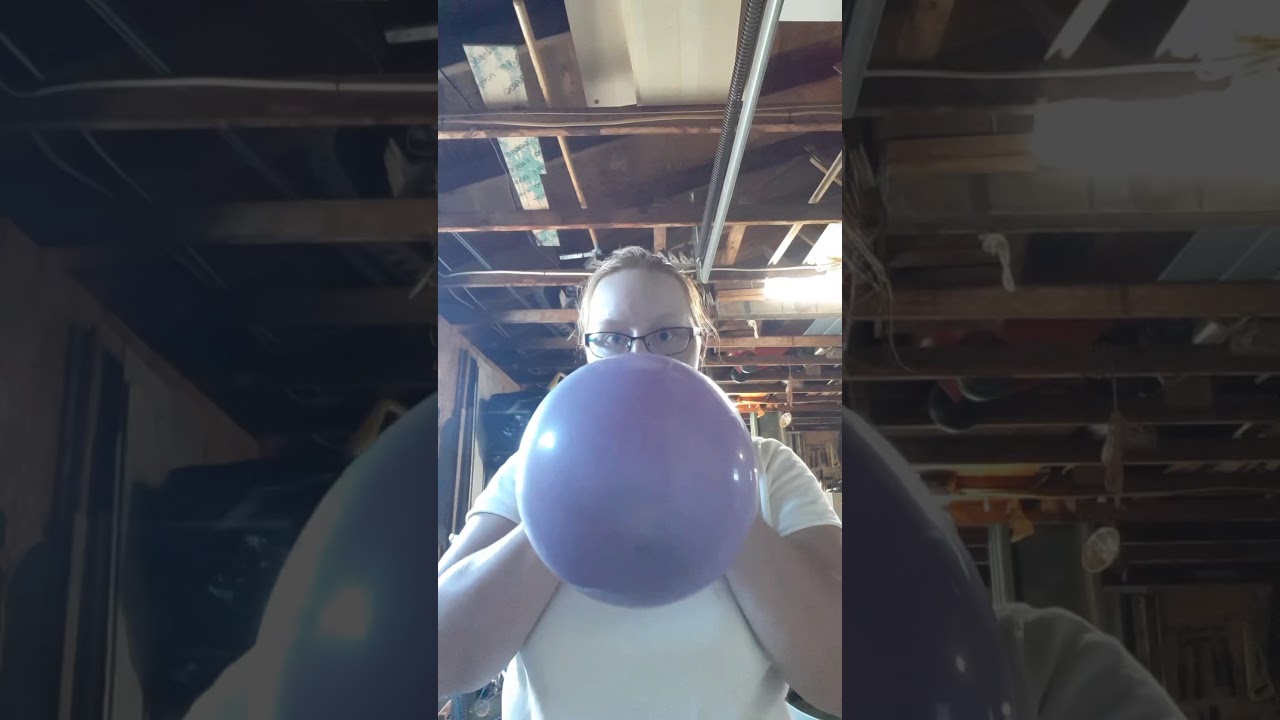 Another video of a purple and pink balloon blow to pop - YouTube