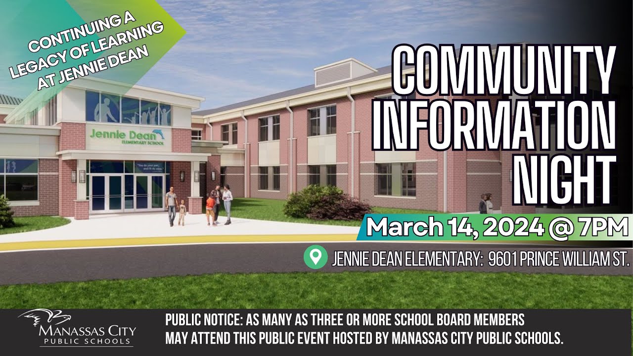 Community Information Night on New Jennie Dean Elementary - March 14 ...