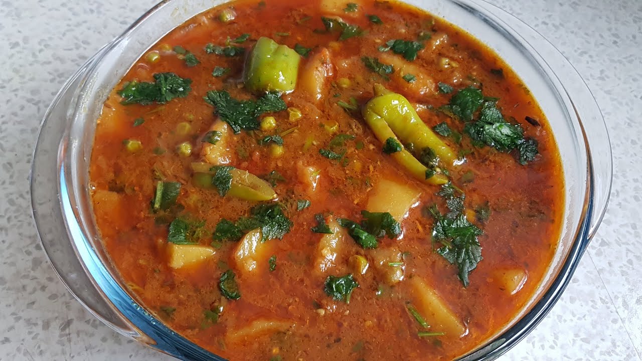 Aloo Mutter Sabzi | Aloo Matar Sabji | Potato and Green Pea Curry - YouTube