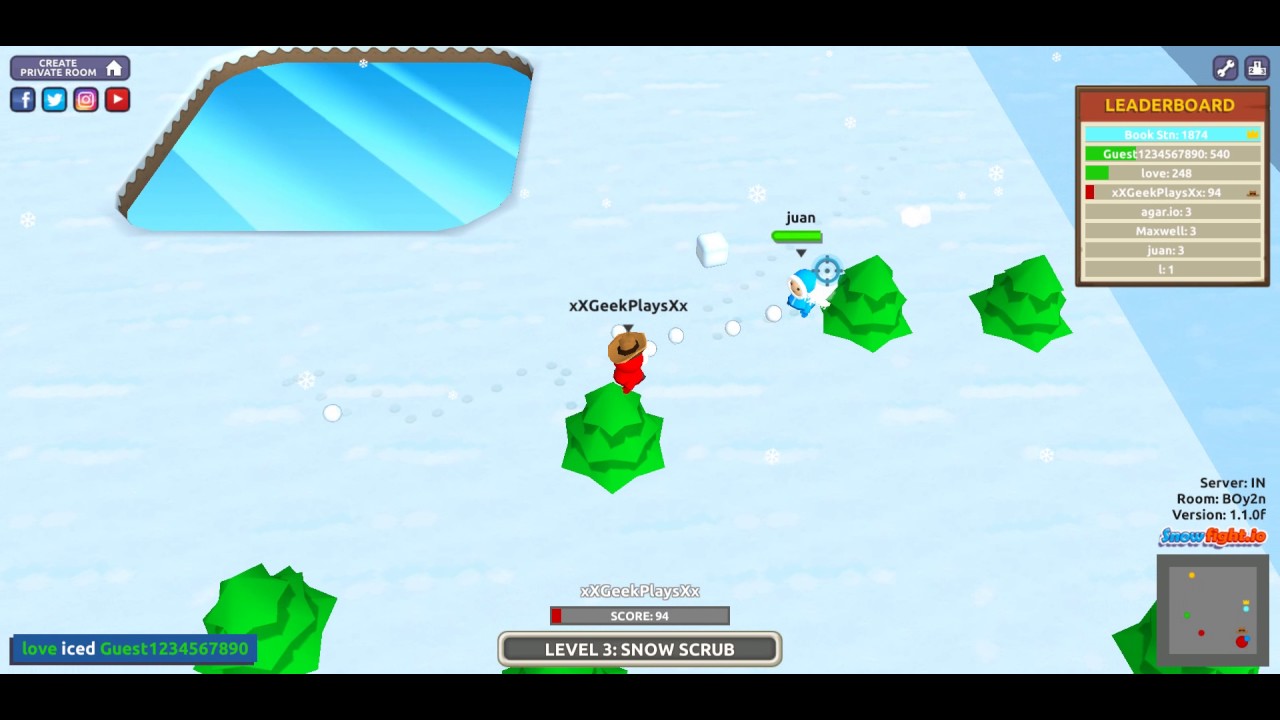 Snowfight.io - Best Gameplay Video #2 - YouTube