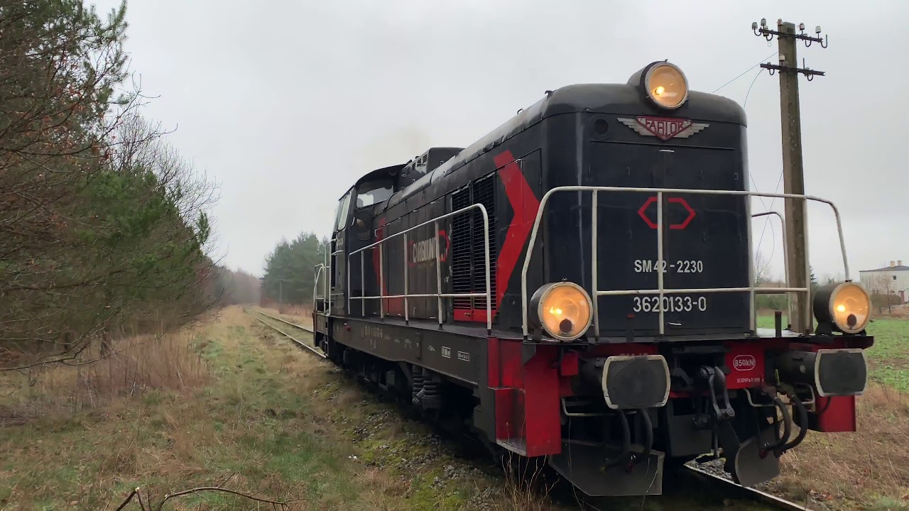 SM42-2230 w obsłudze bocznicy do jednostki wojskowej w Świdwinie - YouTube
