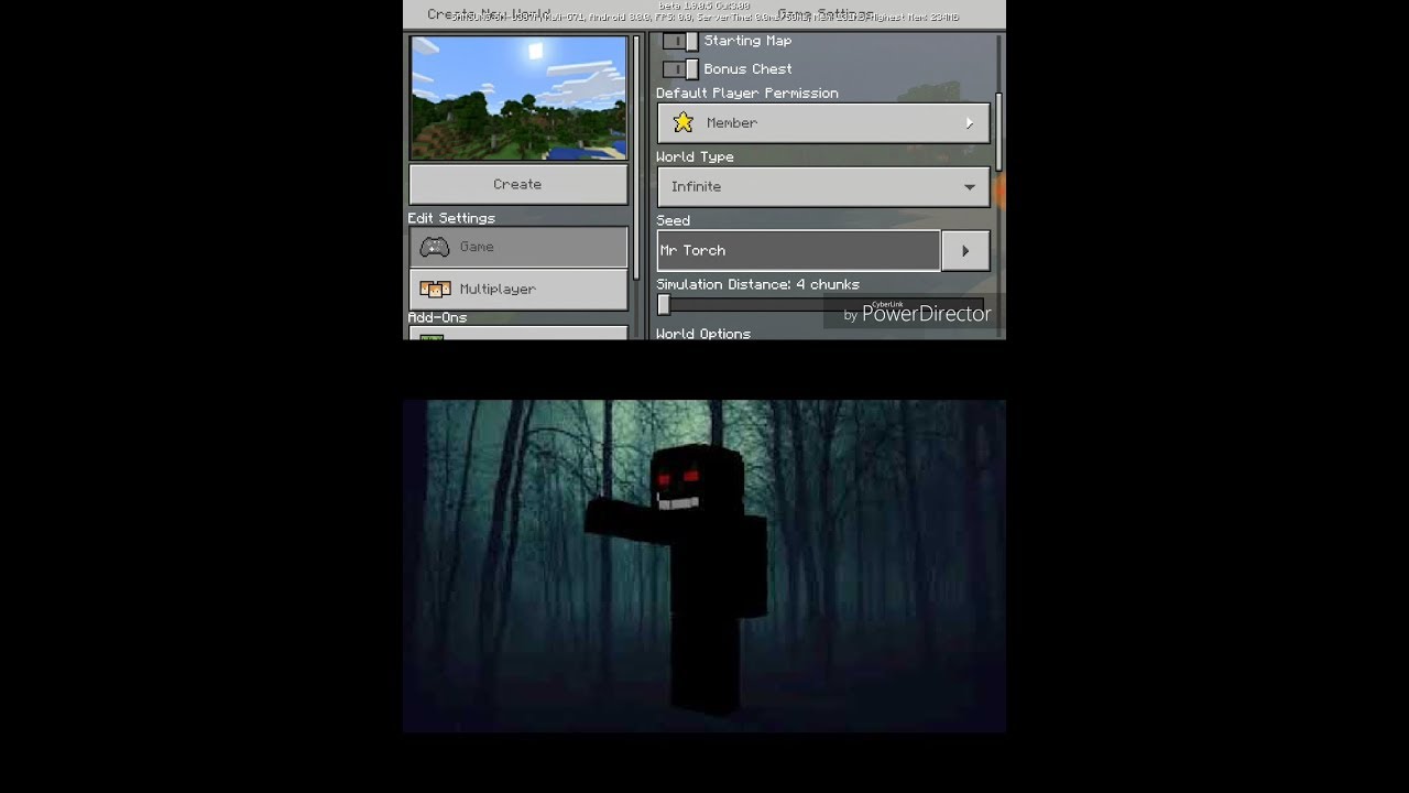 Do not play on the mr Torch seed in minecraft pocket edition - YouTube