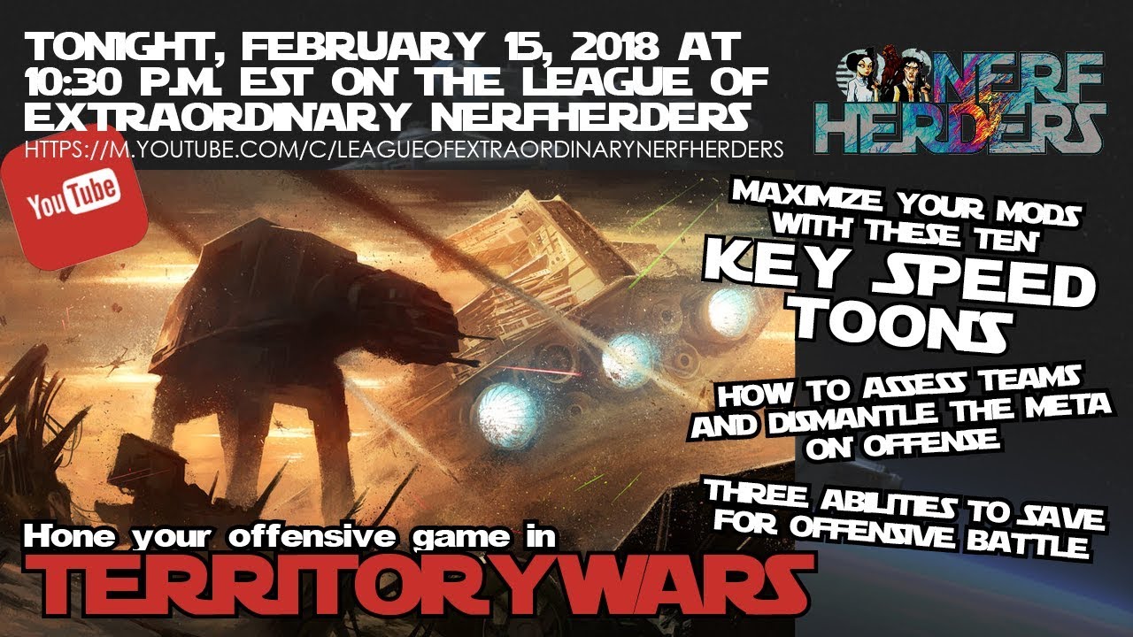 Star Wars Galaxy of Heros SWGOH Territory Wars SWGOH strategy - YouTube