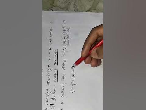 Lecture : 8 Topology Chapter : Countability Prove that every second countable space is separable ...