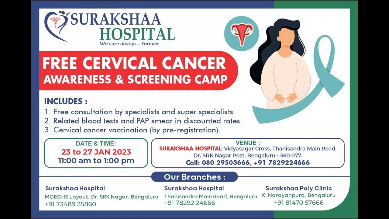 FREE CERVICAL CANCER AWARNESS & SCREENING CAMP - YouTube