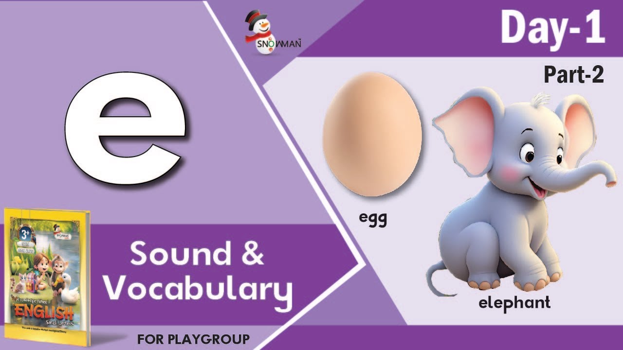 Letter E Sound and Vocabulary | Day 1| ABC Learning for Playgroup ...