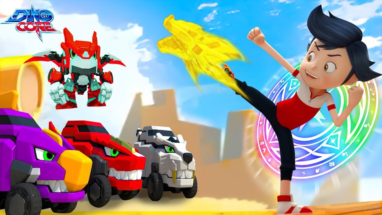 Dinocore 💥 Golden Dragon Kick, Red Superman Rex And Friends 💥 Superman ...