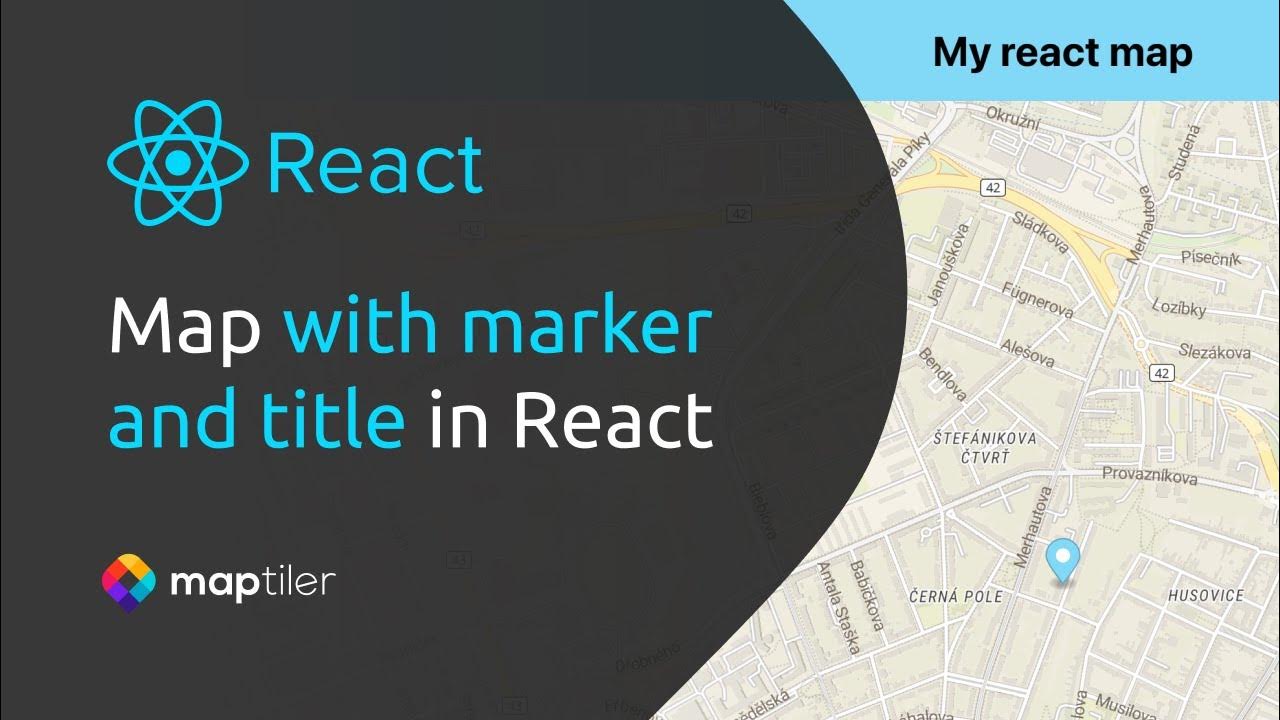 React map with a marker maplibre gl js | 2023 tutorial step by step - YouTube