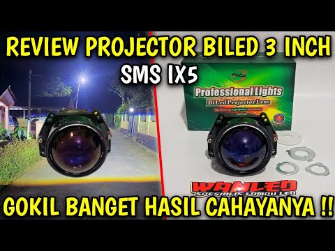 REVIEW PROJECTOR BILED 3 INCH SMS IX5 BLUE LENS #biledprojector - YouTube