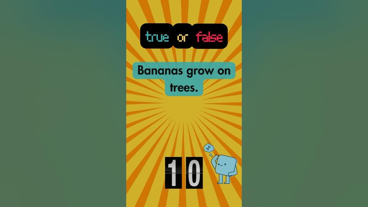 True or False? Bananas: Tree Growth #shorts #quiz #subscribe - YouTube
