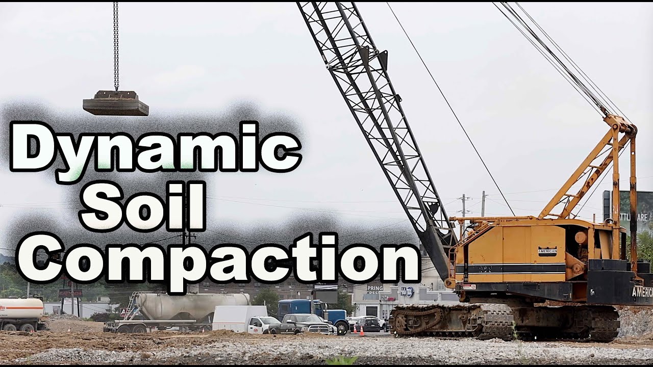 Crawler Crane Drops Tamper Weight on Ground for Dynamic Soil Compaction ...