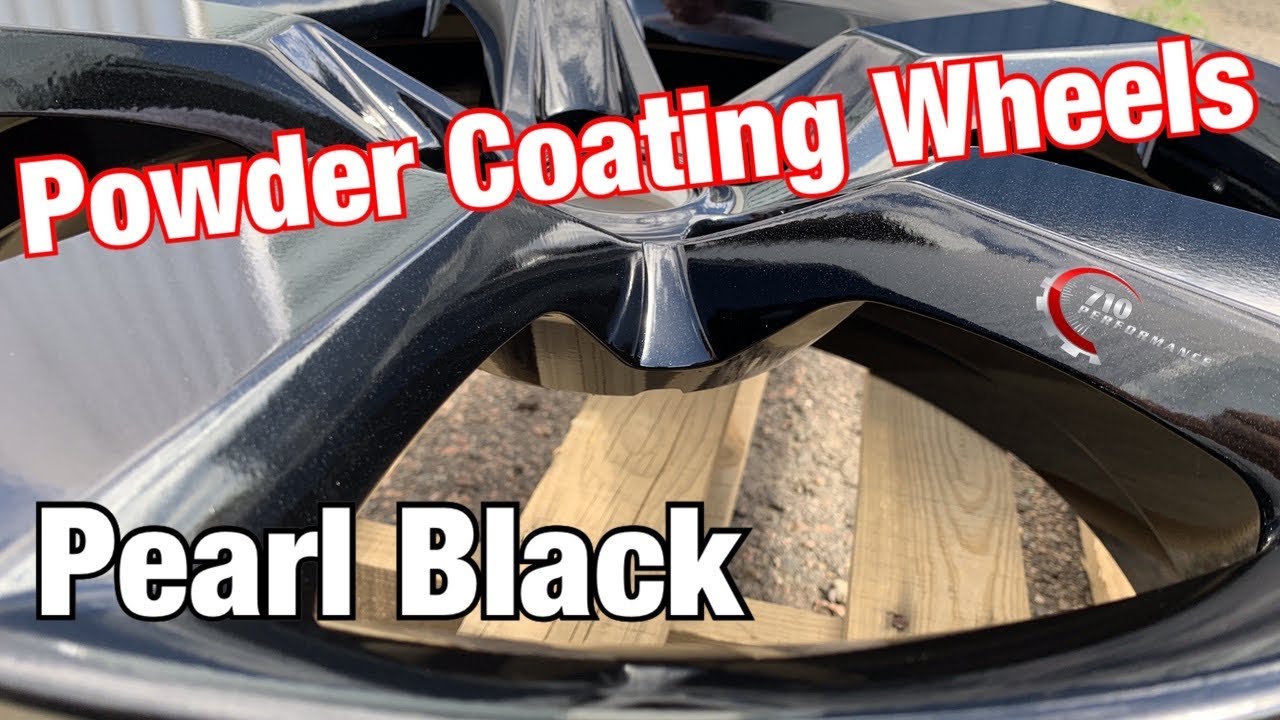 Powder Coating Wheels Pearl Black from Prismatic Powders - YouTube