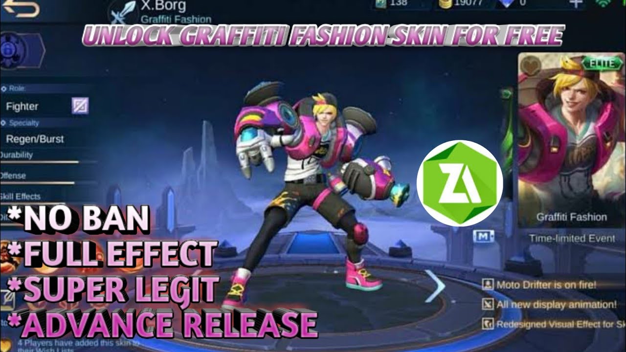 HOW TO UNLOCK GRAFFITI FASHION||FOR FREE|MLBB SCRIPT SKIN - YouTube