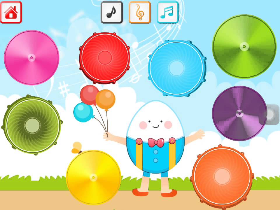 Humpty Dumpty Baby Drums - Kids Drum Set Game - YouTube