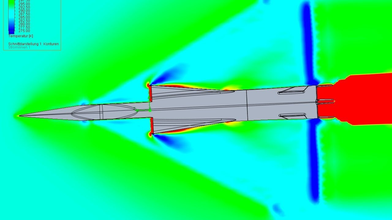 SolidWorks Flow Simulation - Examplery Supersonic Jet Shockwave - YouTube