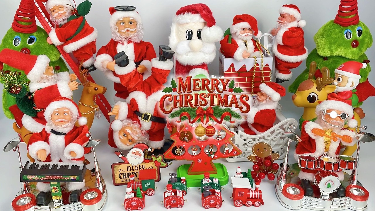 13 Minutes Satisfying with Unboxing Christmas Santa Claus Climbing Toys ...