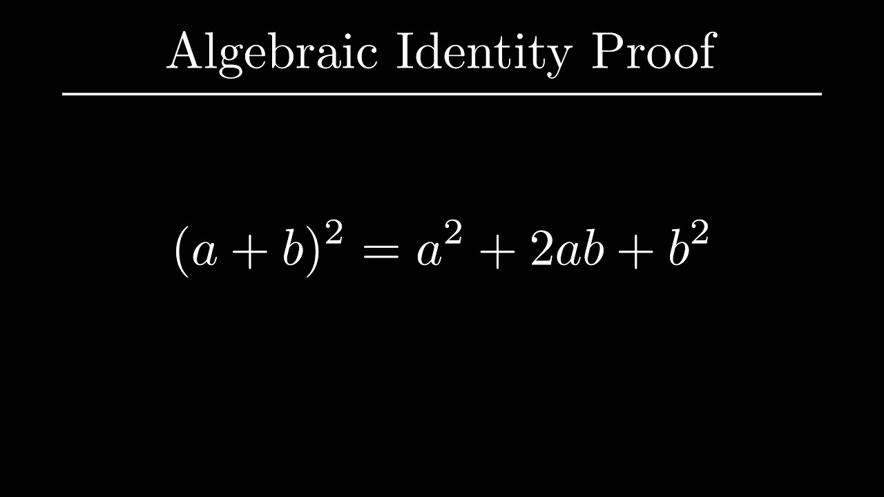 Mathematical and Visual Proof of Algebraic Identity | Manim | #manim # ...